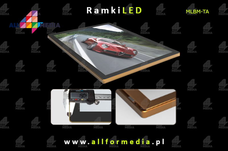 Ramki Podświetlane LED Magnetyczne, Na Wymiar - All For Media